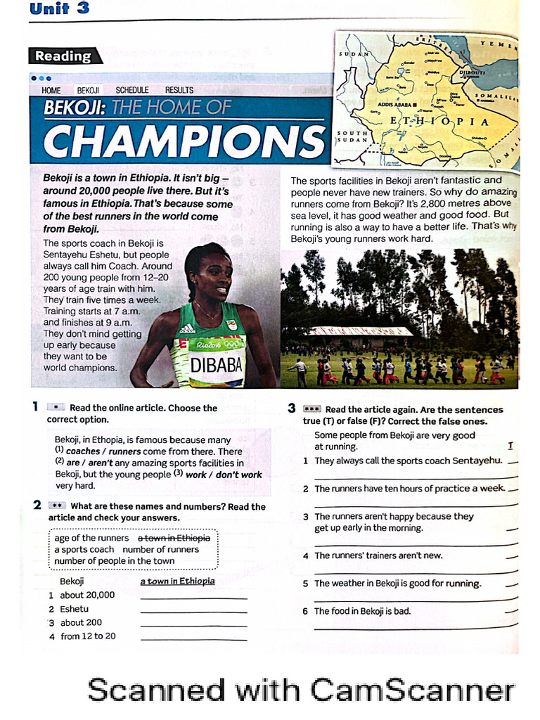 1º Energize UNIT 3 exercise | PDF