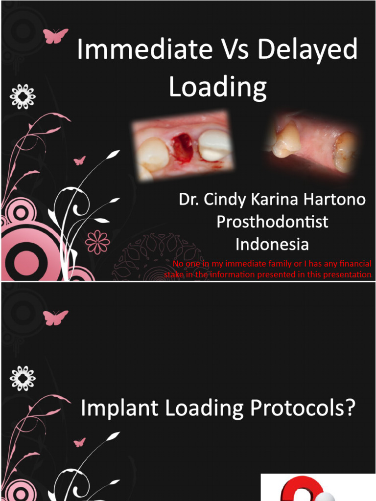 Immediate Vs Delayed Loading | Download Free PDF | Dental Implant ...