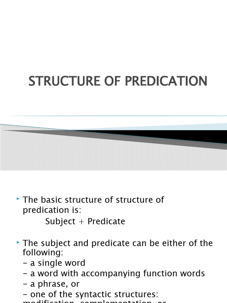 Structure of Predication | PDF