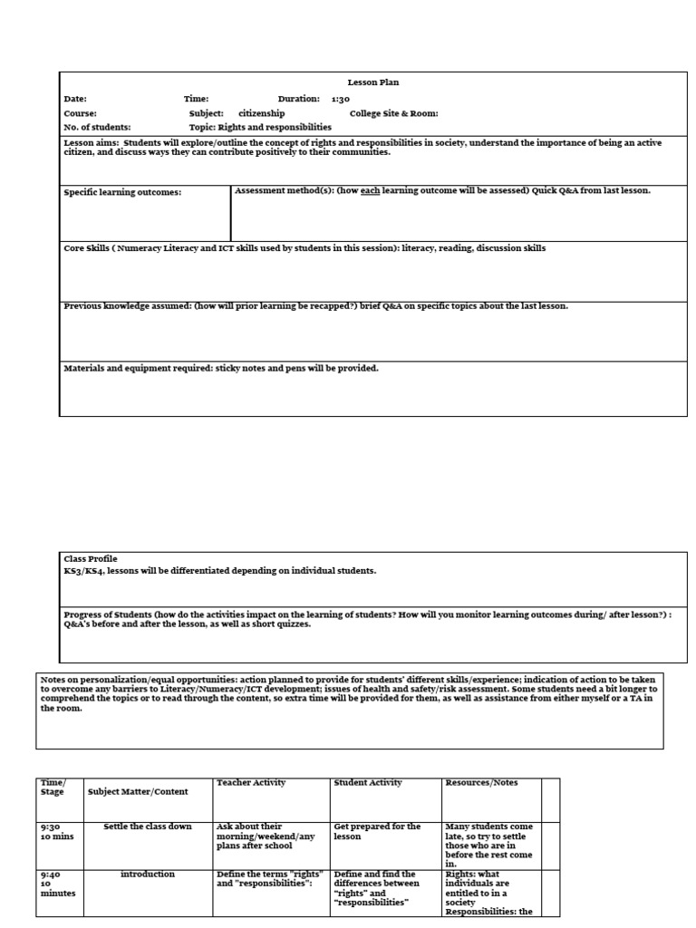 Example Lesson Plan | PDF | Educational Technology | Literacy