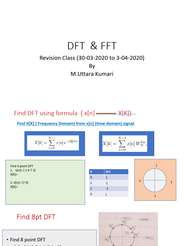 DFT& FFT | PDF | Discrete Fourier Transform | Fast Fourier Transform