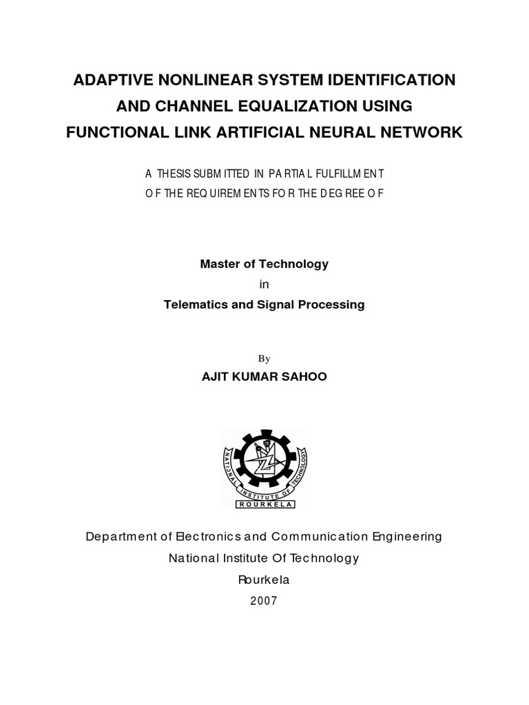 Nonlinear System Identification & Equalization | PDF | Artificial Neural Network | Control Theory