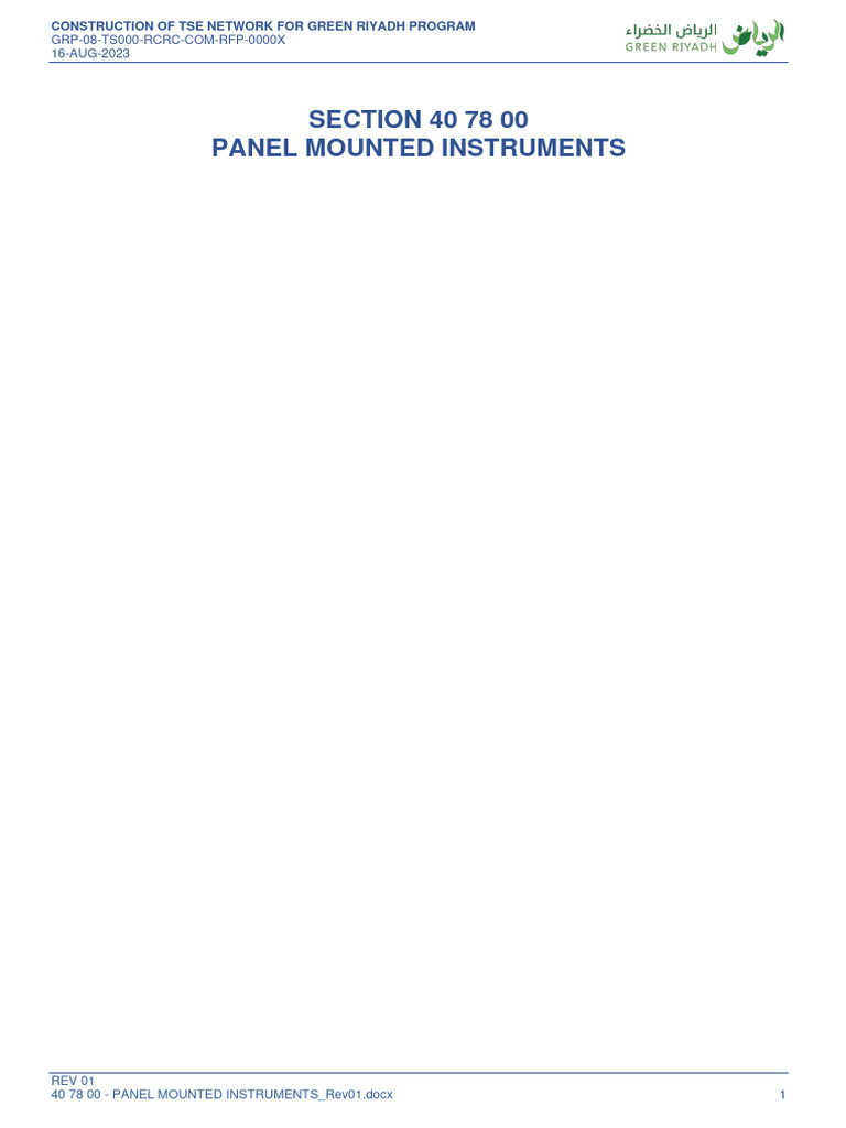 40 78 00 - PANEL MOUNTED INSTRUMENTS - Rev01 | PDF | Printed Circuit ...