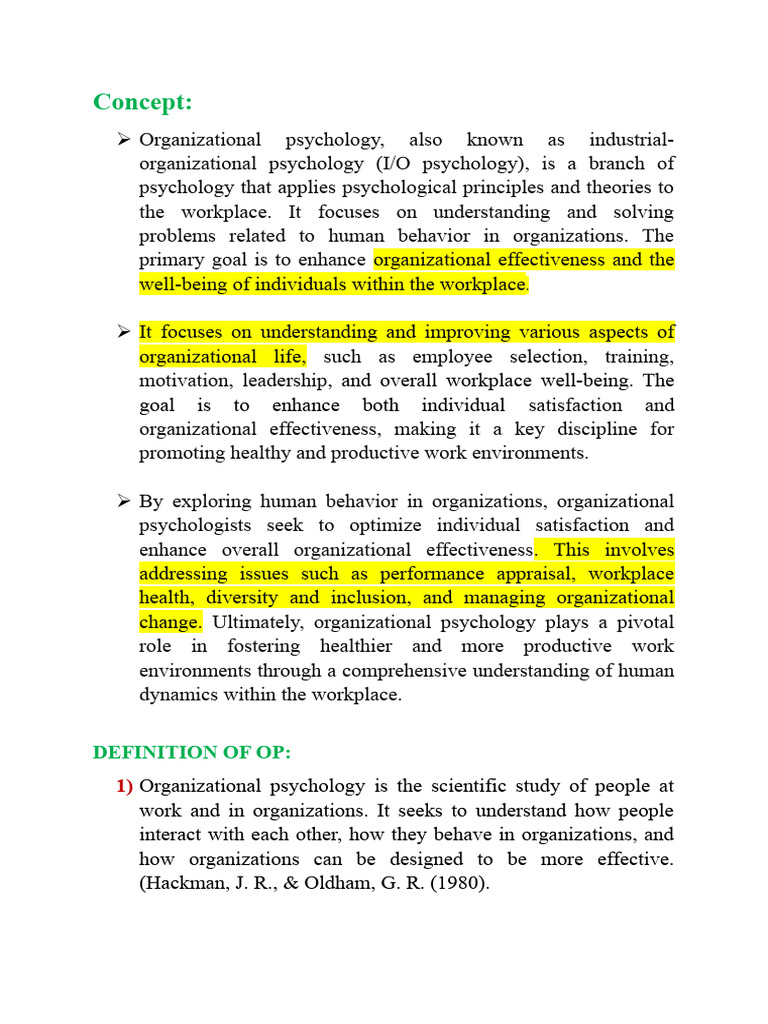 Op 1 Internal | PDF | Industrial And Organizational Psychology | Psychology