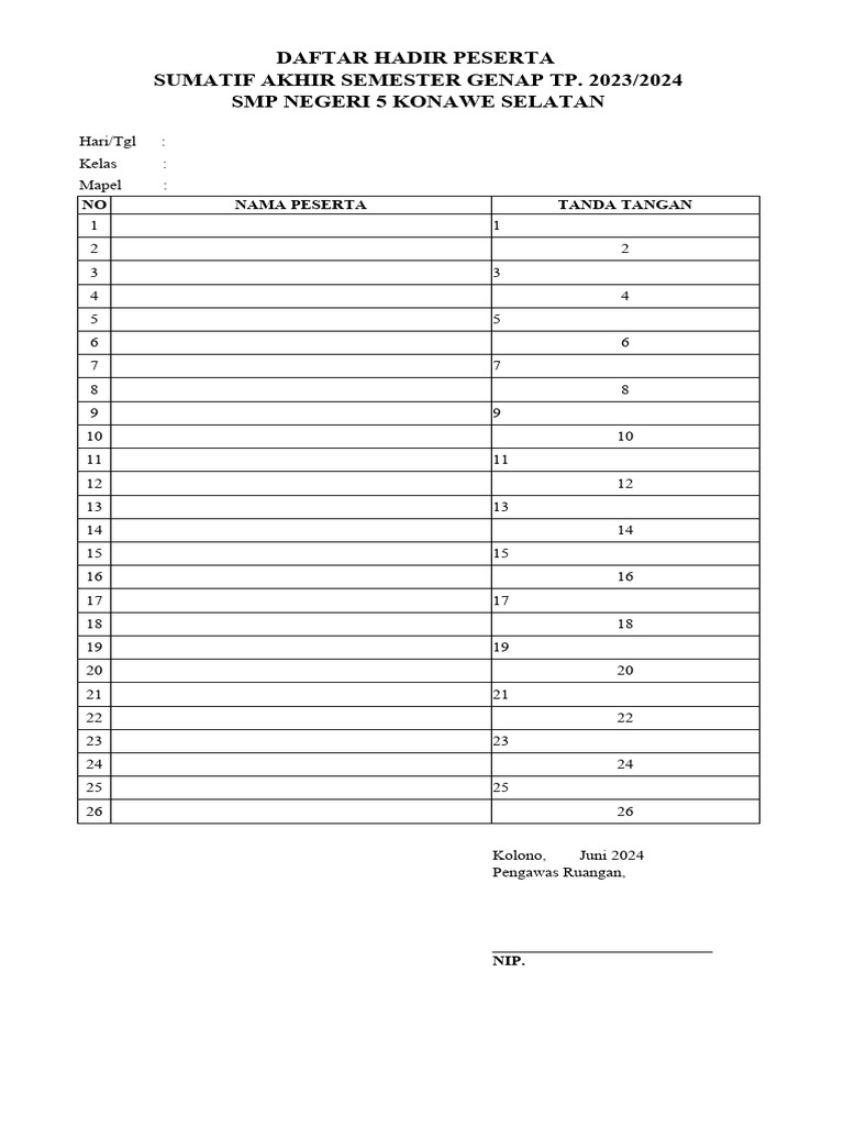 Lampiran Pas Genap Tp. 2023-2024 Print | PDF