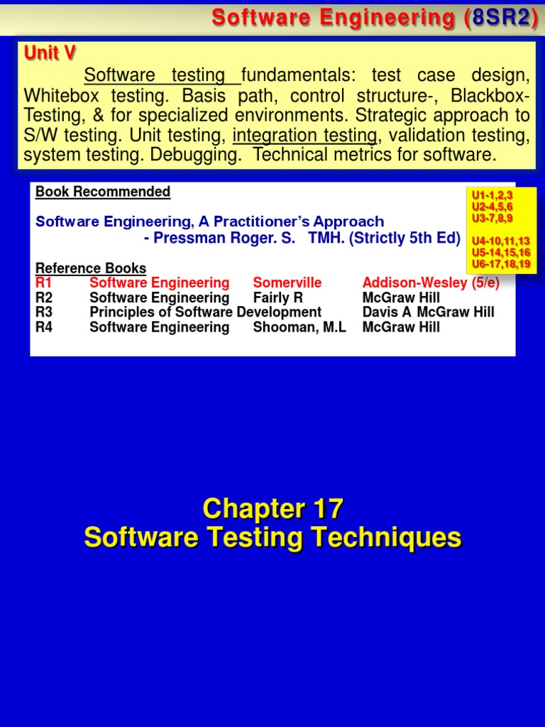 Unit V: Software Engineering, A Practitioner's Approach - Pressman ...