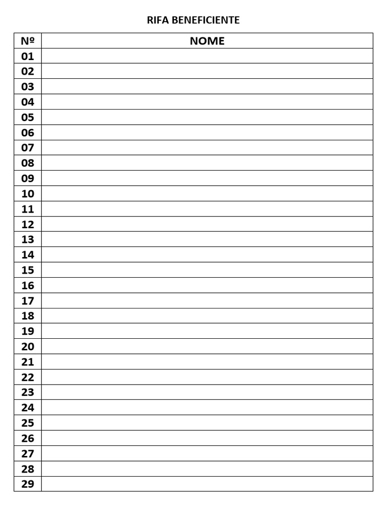 Rifa Beneficiente | PDF
