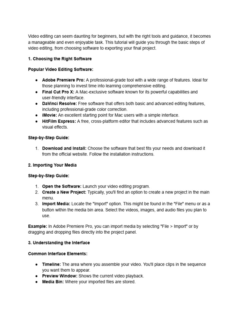 Video Editing For Beginners - A Comprehensive Tutorial | PDF | Editing ... Video Editing For Beginners - A Comprehensive Tutorial | PDF | Editing ...