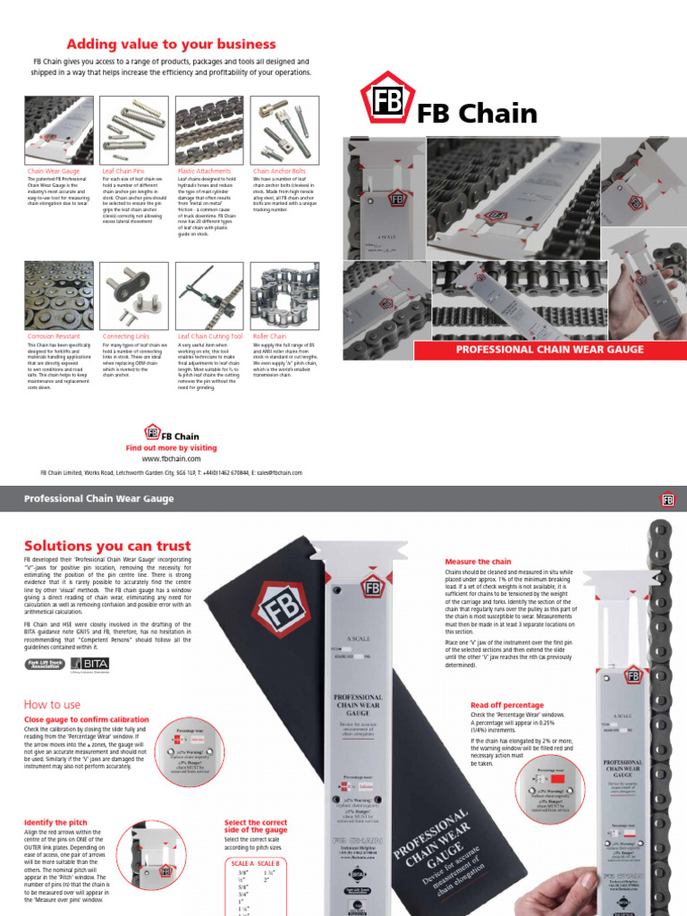 FB Chain - Wear Gauge | PDF | Sheet Metal | Anchor