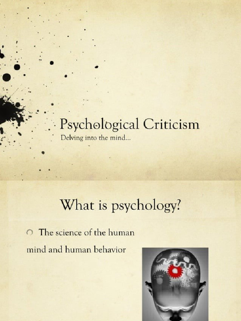 Psychological Criticism | PDF