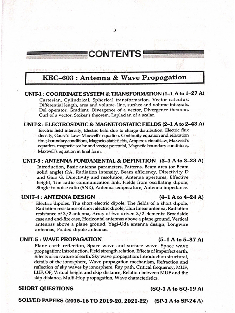 Antenna & Wave Propagation | PDF