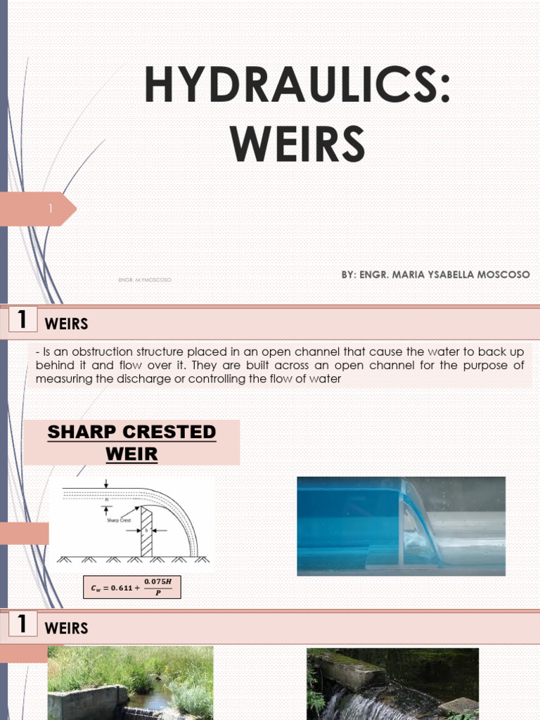 Weirs 2024 | PDF | Hydraulic Engineering | Environmental Engineering