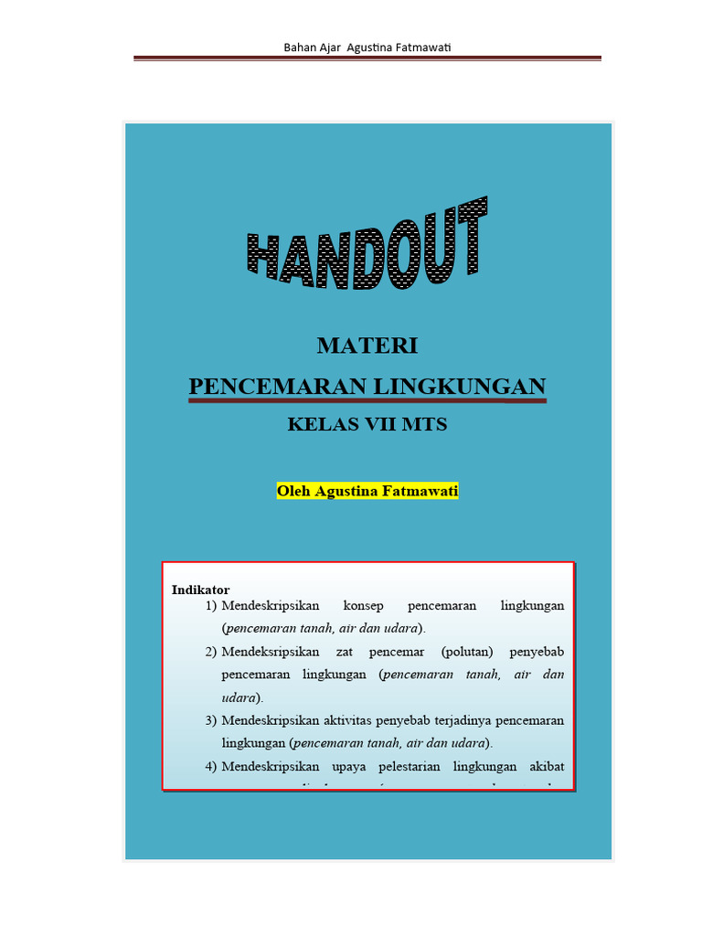 Contoh Handout Word | PDF