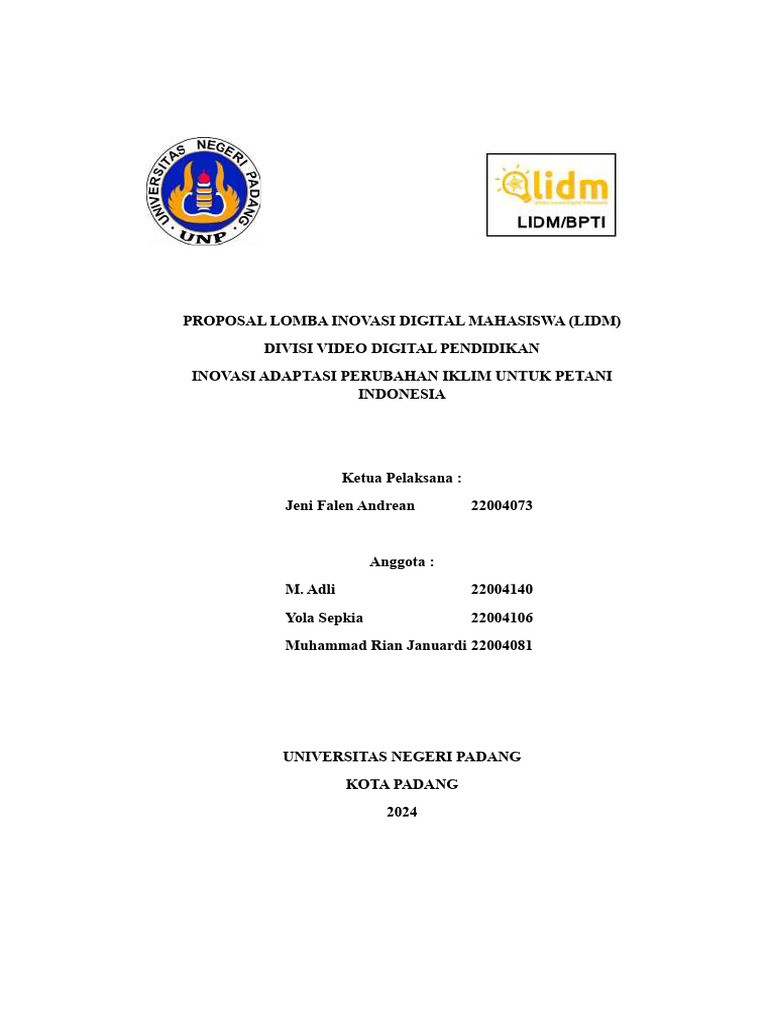 Proposal Video Digital LIDM 2024 | PDF