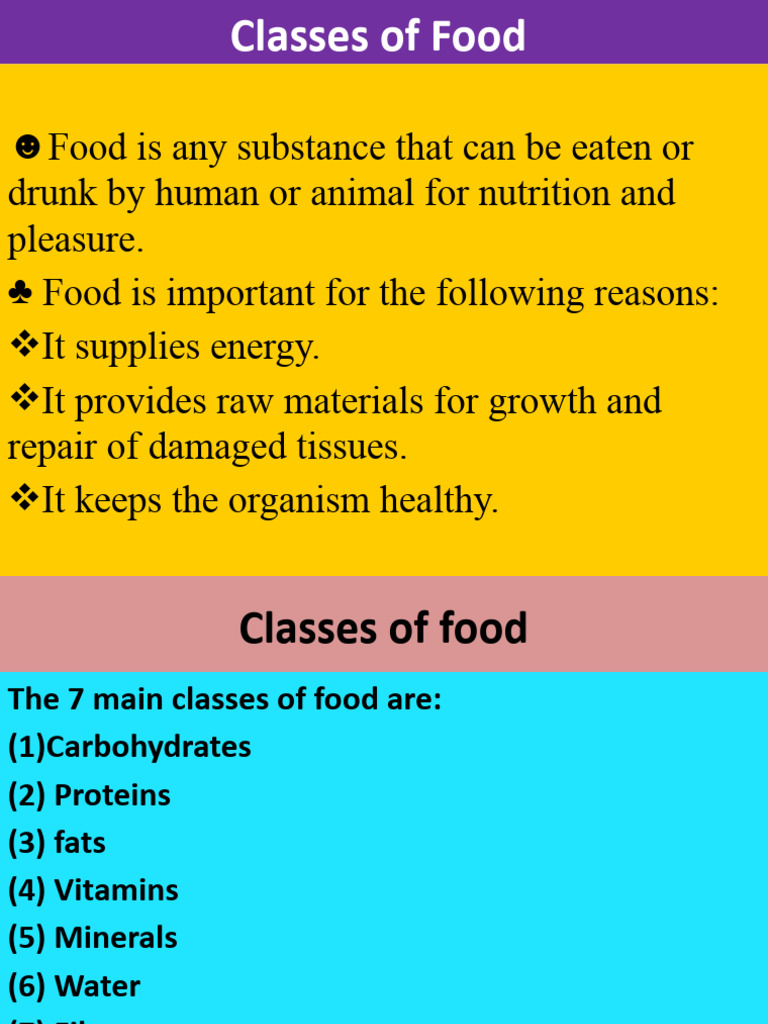 Essential Classes of Food Explained | PDF | Carbohydrates | Foods