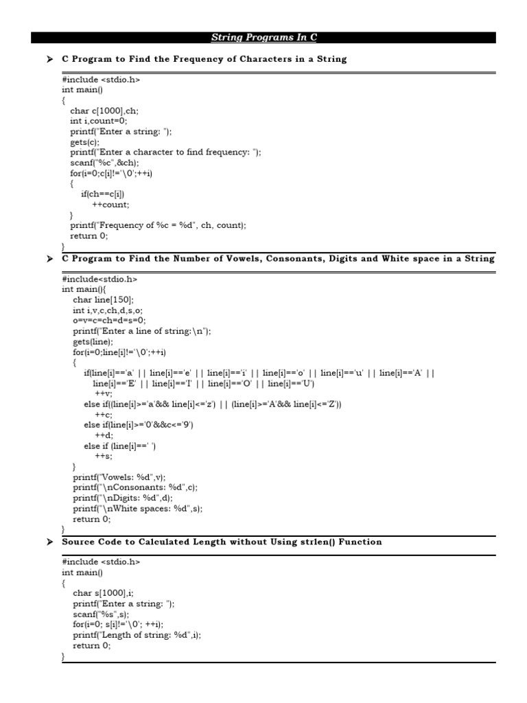 String Based Solved Programs | PDF | String (Computer Science) | Notation String Based Solved Programs | PDF | String (Computer Science) | Notation