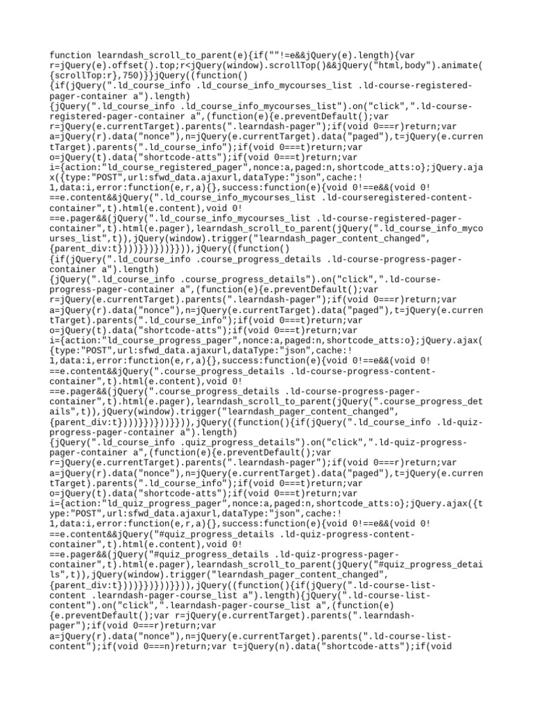 LearnDash AJAX Pagination Script | PDF | Computers
