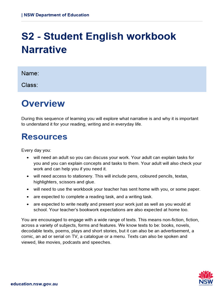 S2 English Narrative Guide | PDF | English Language | Narrative