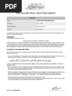 Free Islamic Will Template | PDF | Trust Law | Muhammad