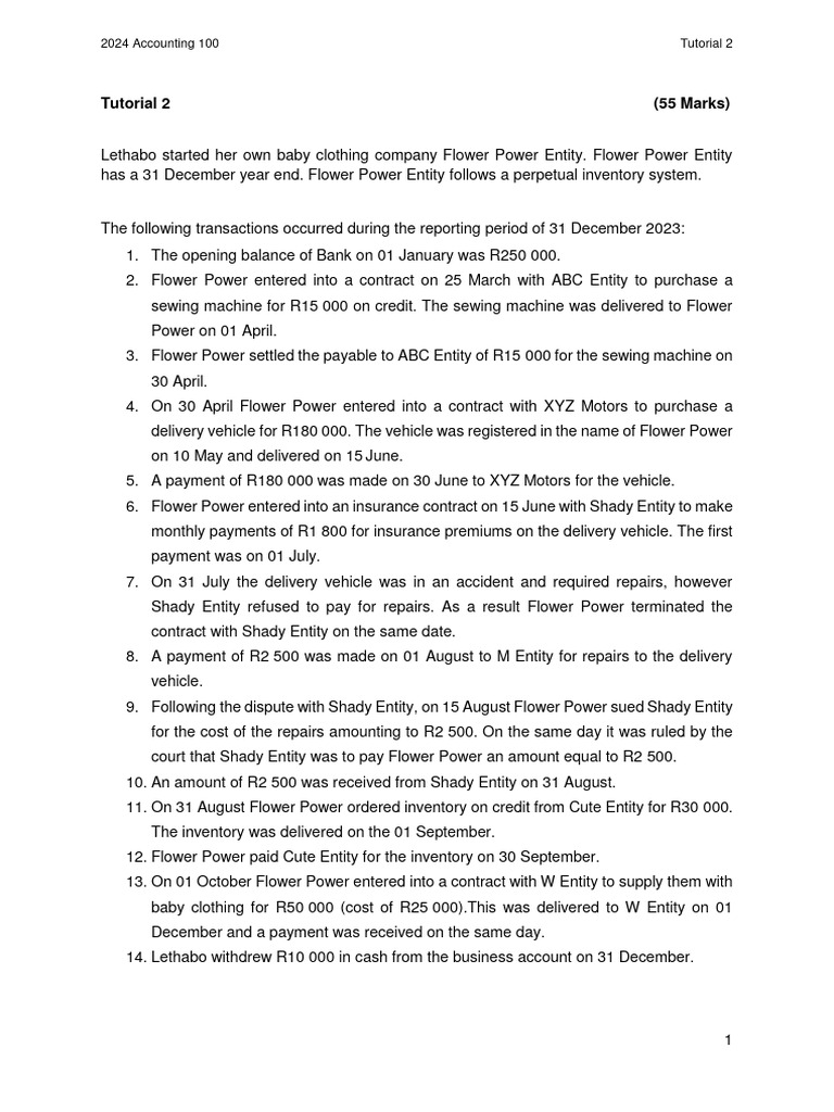 2024 Tutorial 2 - Question and Solution | PDF | Economies | Corporations