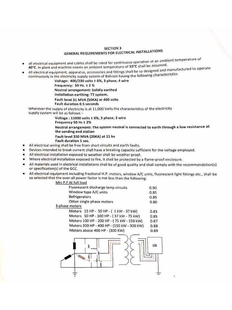 Summary of Regulation For Electrical Installation | PDF