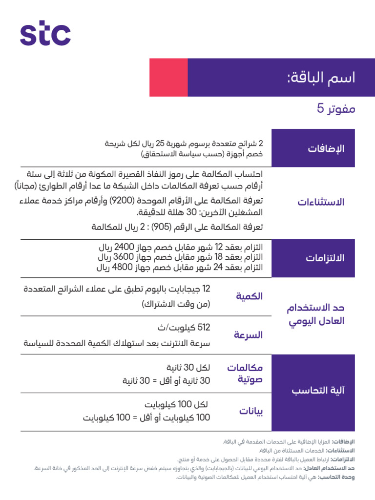 CITC Postpaid Updated 2019 Arabic Mofawtar 5 | PDF