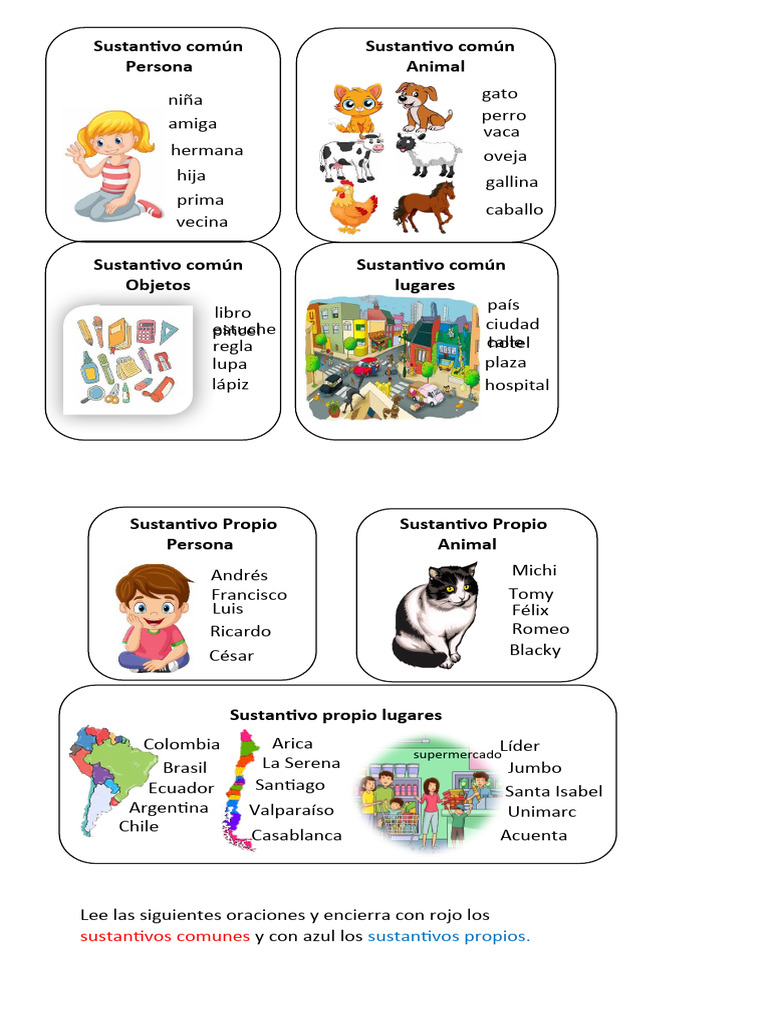 Sustantivos y Adjetivos | PDF
