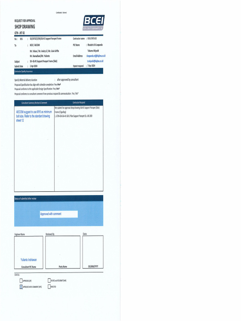 Ga Plan Support Parapet Generator Building 1 (Update DWG) | PDF