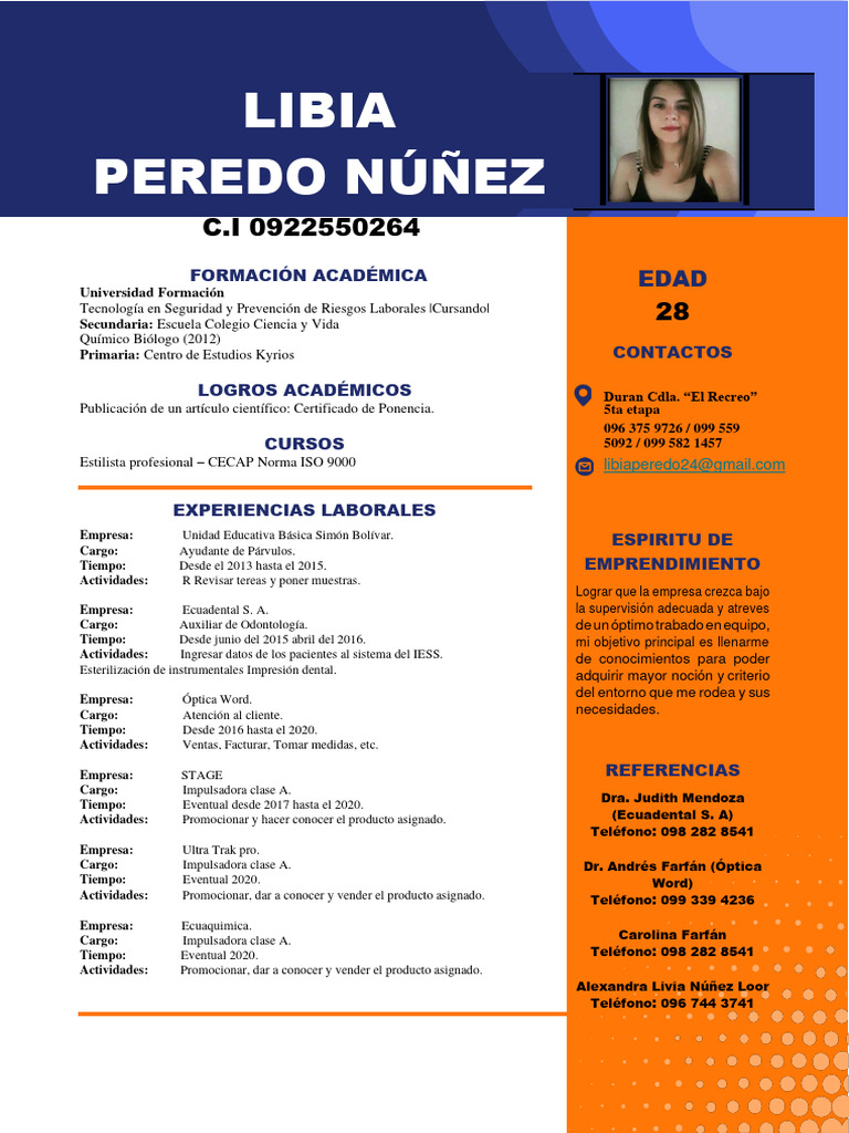 Perfil Profesional de Libia Peredo | PDF