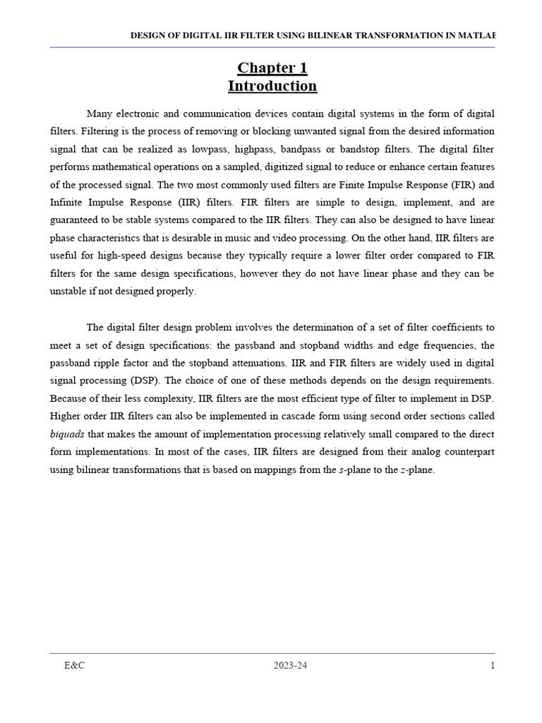 CONT | PDF | Filter (Signal Processing) | Low Pass Filter