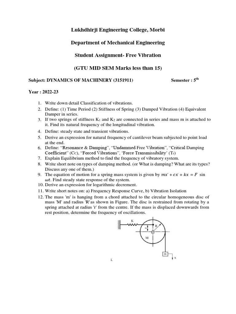 Slow - Learners - Assignment - 1427 DOM | PDF | Oscillation | Damping