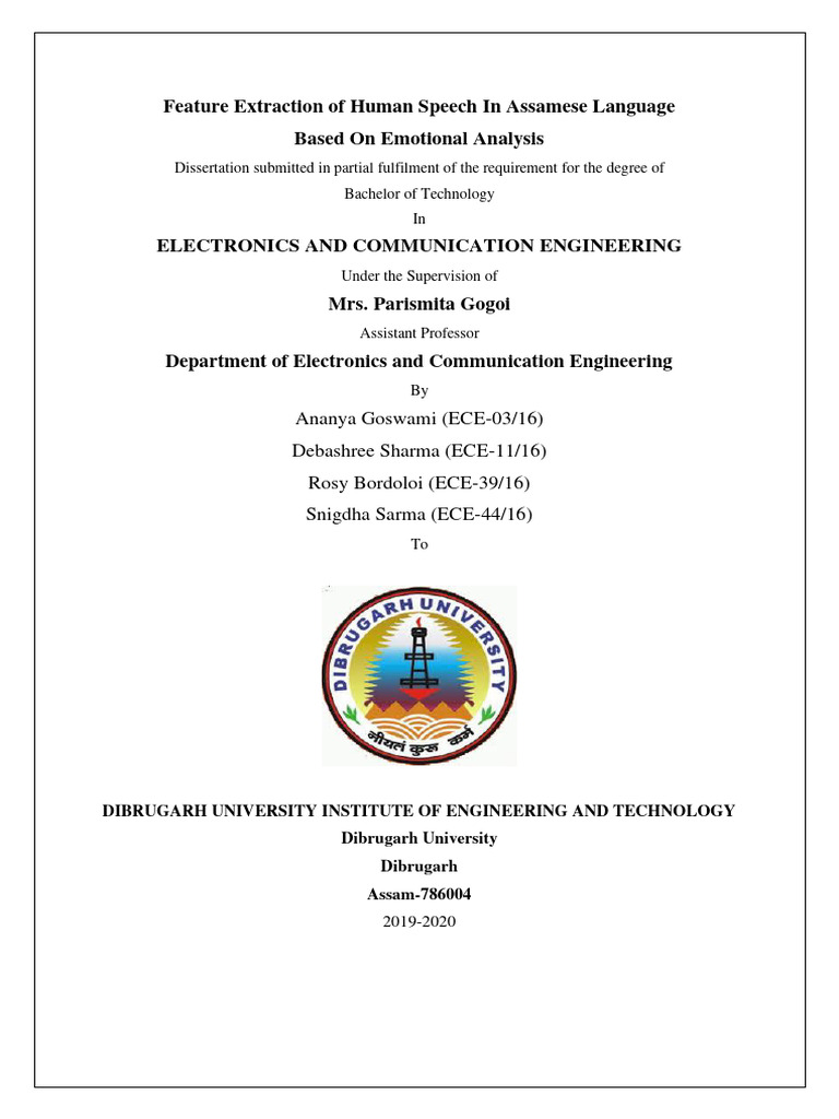 Final Year Project Report Complete | PDF | Vowel | Phonetics