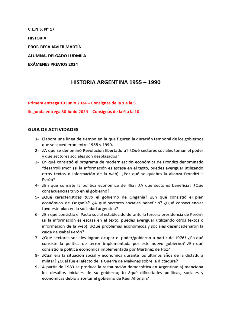 Historia argentina | PDF | Argentina | Gobierno
