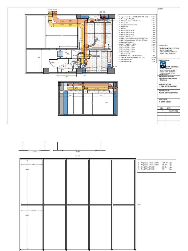 Clean Room Wall Plan R7 | PDF