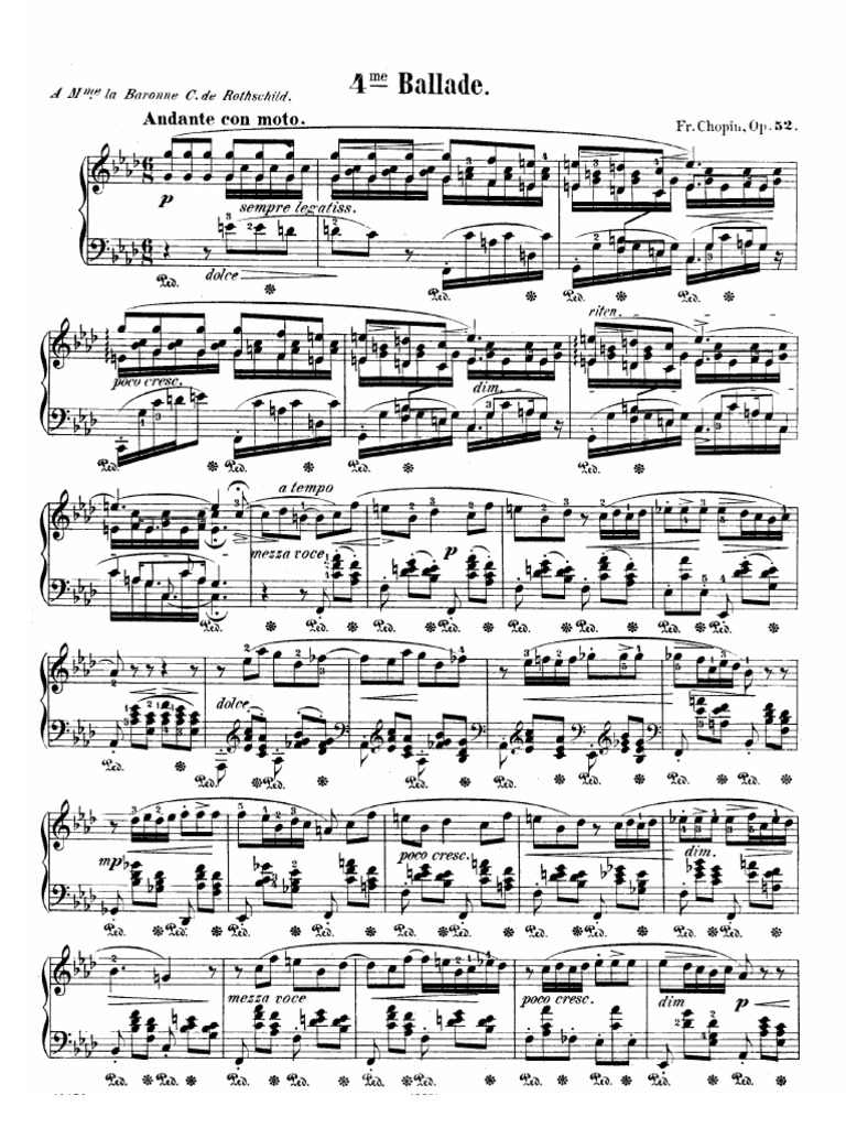 Ballade No. 4, Op. 52 - Complete Score | PDF