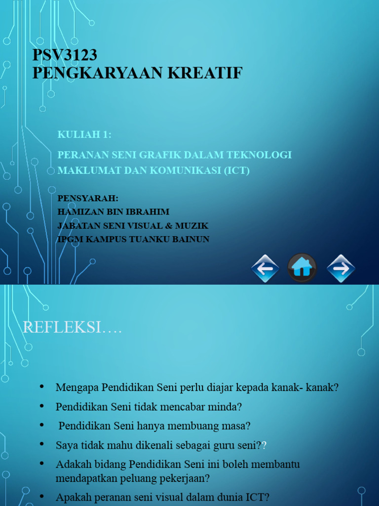 Kuliah Peranan Seni Grafik Dalam Ict | PDF