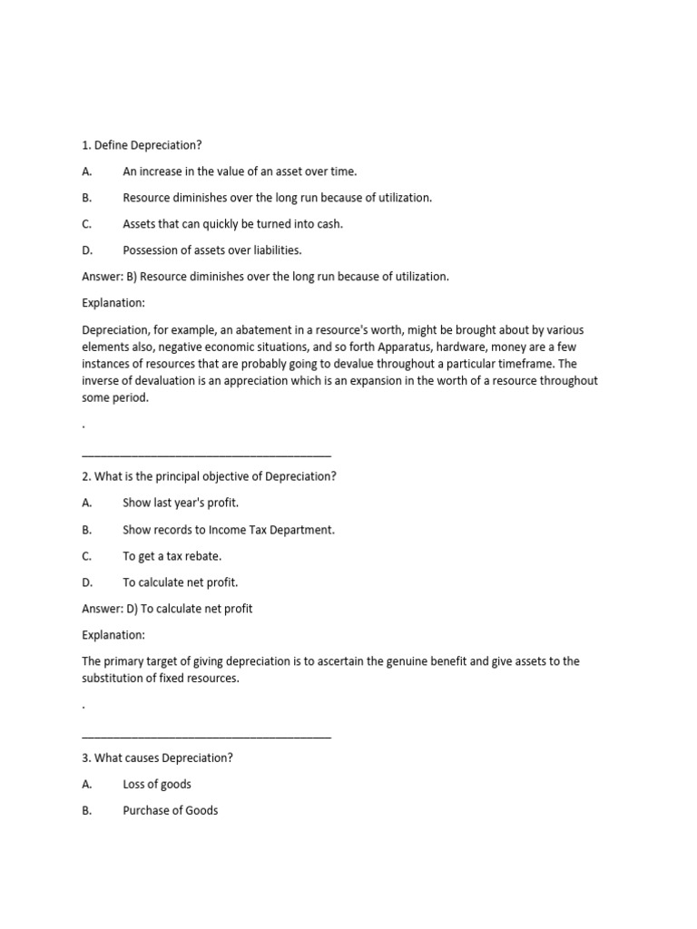 Depreciation | PDF | Depreciation | Balance Sheet