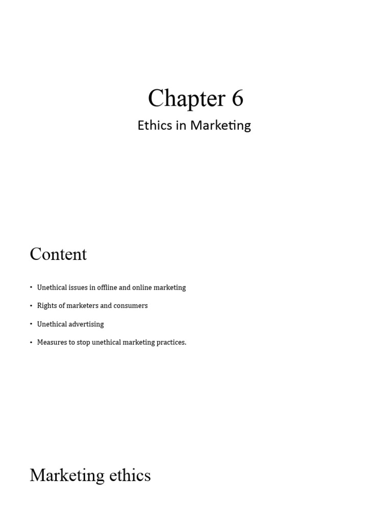 Chapter 11 Ethics in Marketing | PDF | Marketing | Pricing