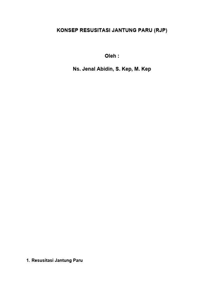 Panduan RJP untuk Tenaga Medis | PDF | Sains & Matematika