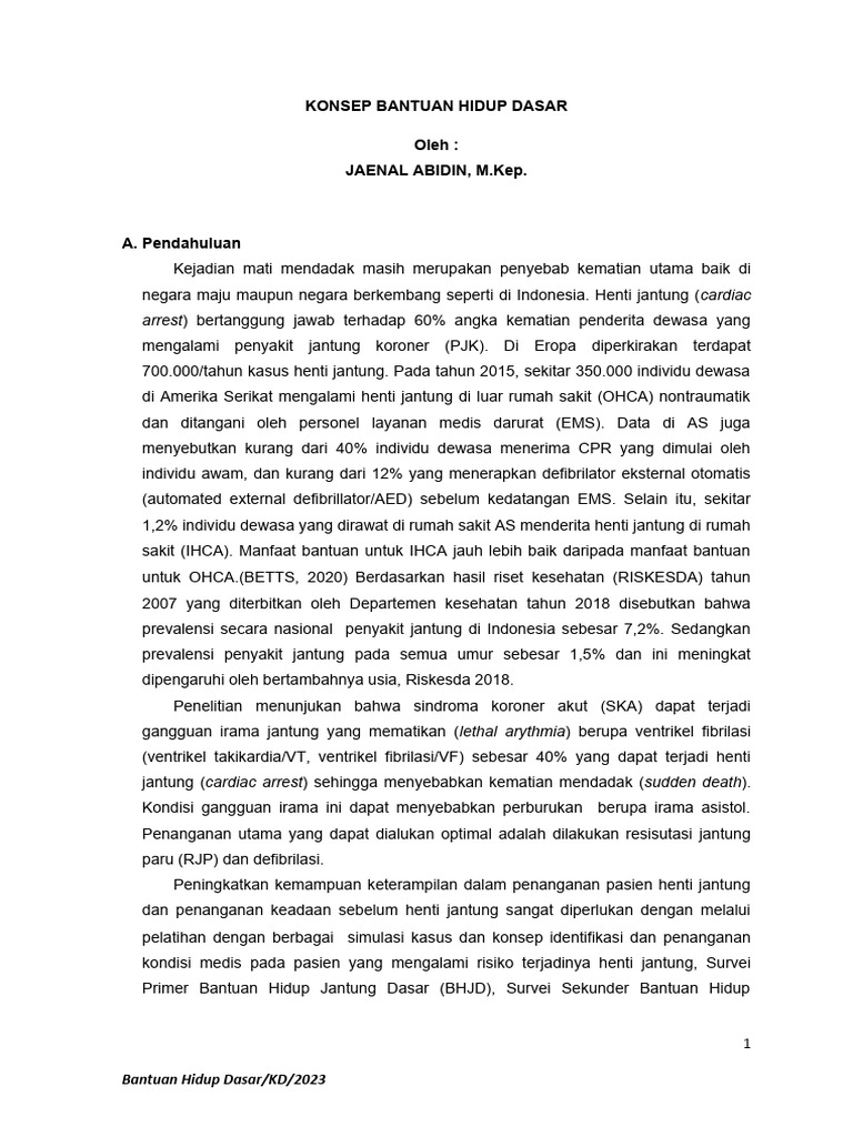 Panduan Bantuan Hidup Dasar Efektif | PDF | Sains & Matematika