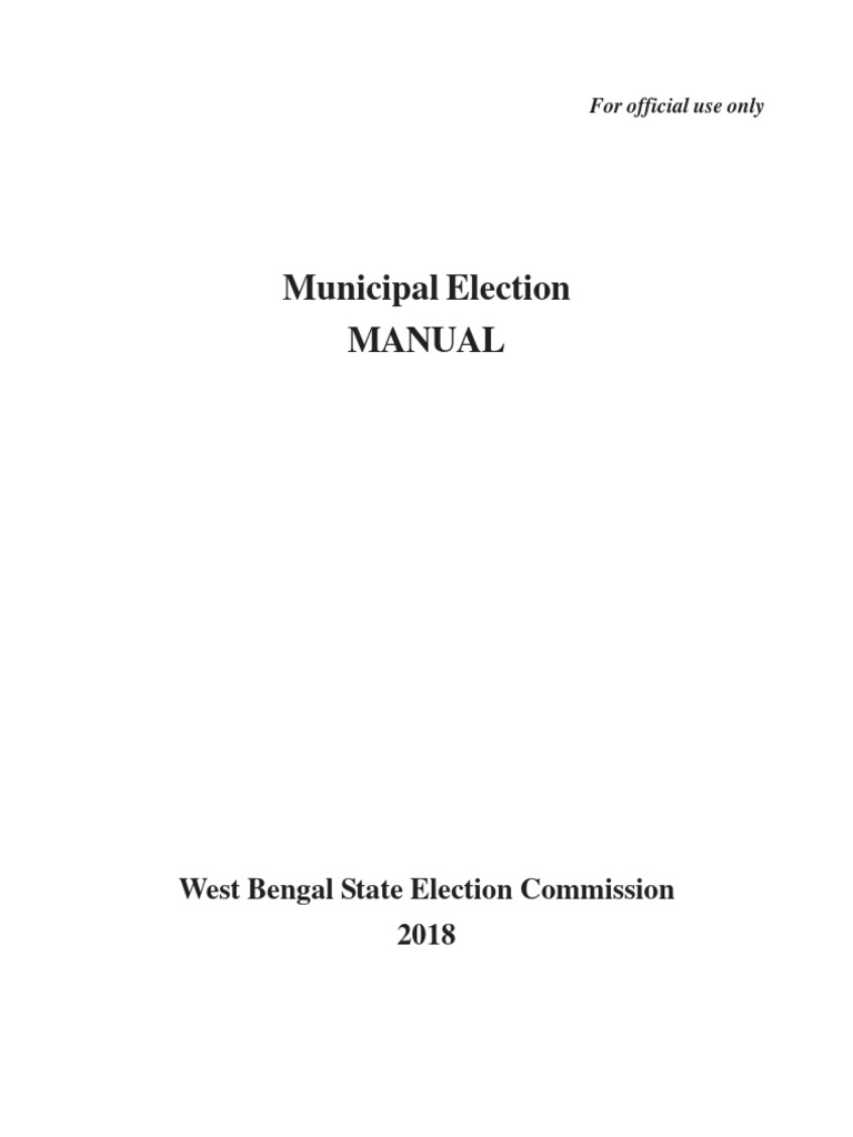 Municipal Election Manual 2015 | PDF | Elections | Voting