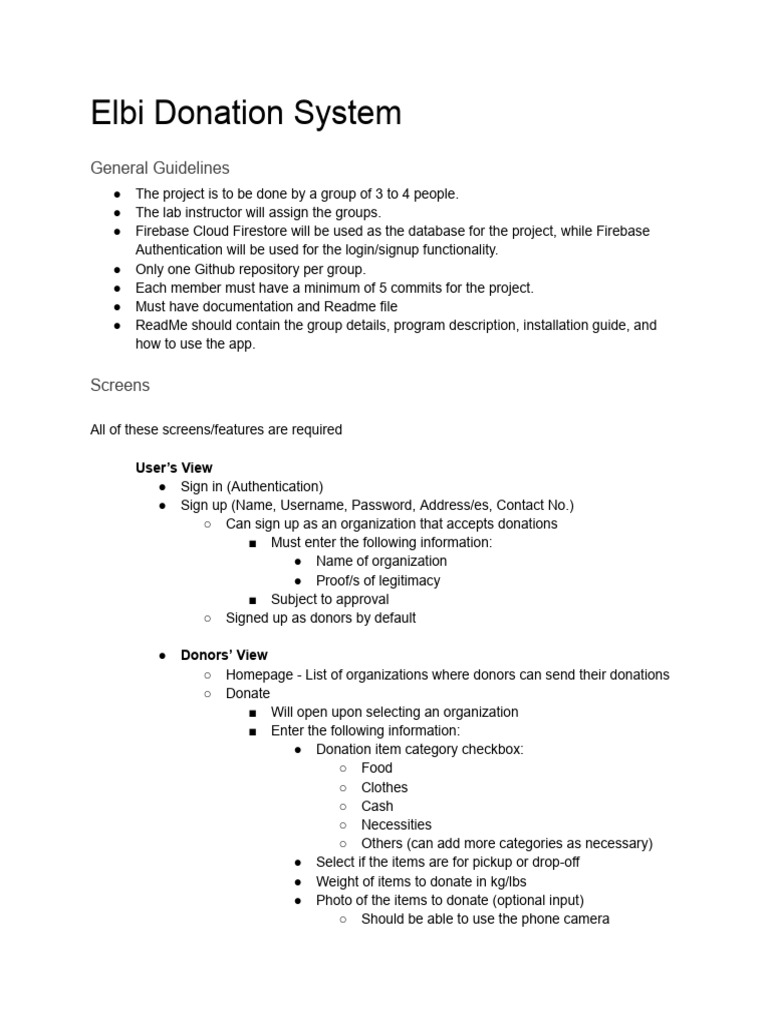 CMSC 23 Project Specifications | PDF | Information Technology | Software CMSC 23 Project Specifications | PDF | Information Technology | Software