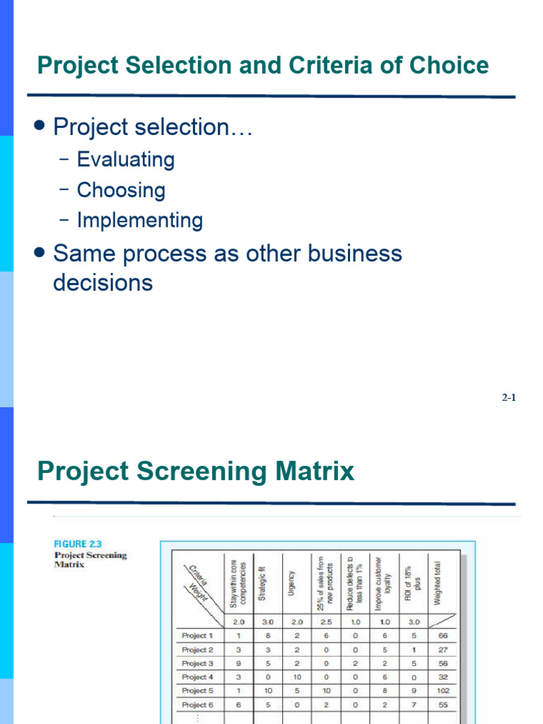 Project Selection Models Guide | PDF | Net Present Value | Internal Rate Of Return