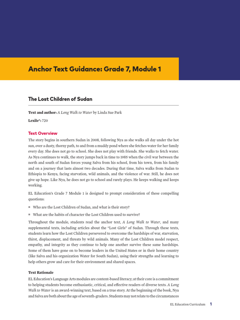 CurriculumTools Anchor-Text-Guidance 7M1 0220 | PDF | Teachers | Literacy