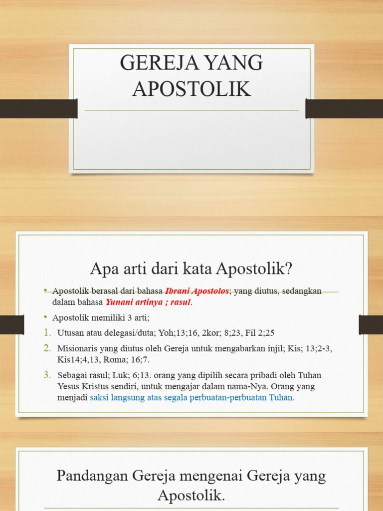 Makna dan Ciri Gereja Apostolik | PDF | Ilmu Sosial