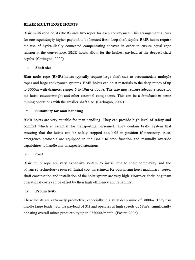 Blair Multi Rope Hoists | PDF