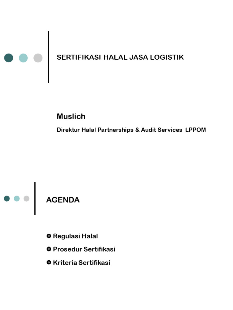 Sertifikasi Halal Logistik: Prosedur & Kriteria | PDF