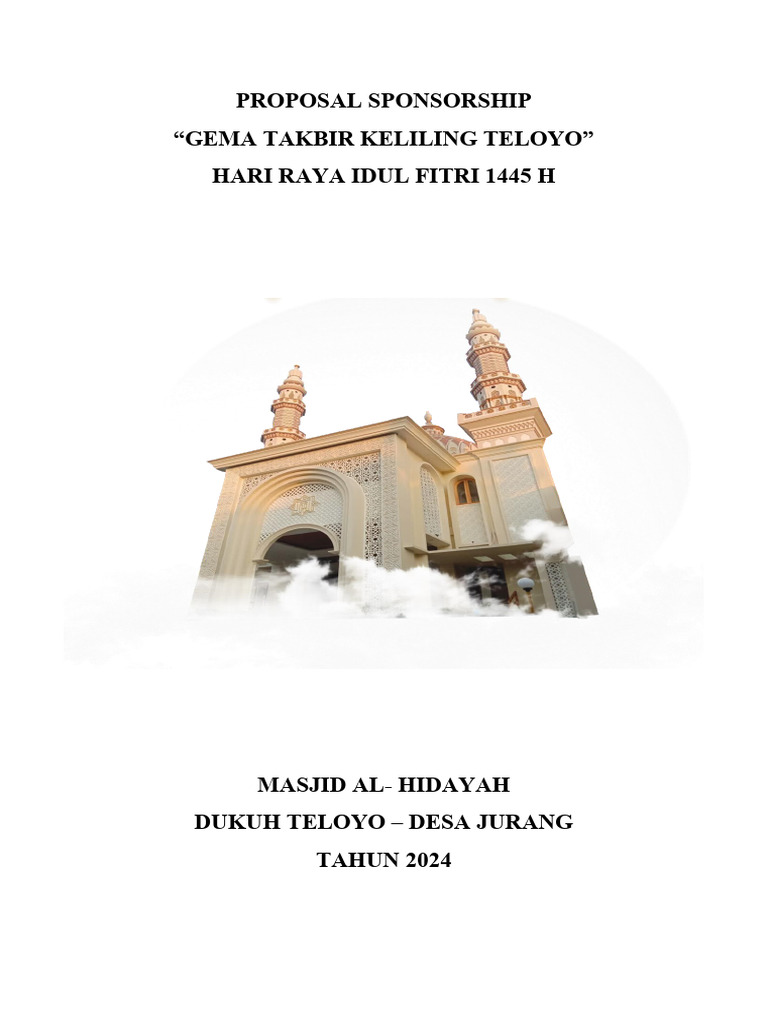 Proposal Takbir Keliling Masjid Al Hidayah Teloyo | PDF