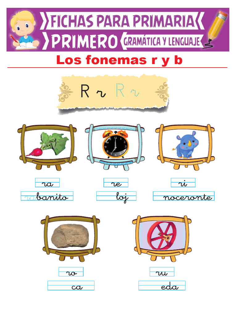 Actividades de Fonemas para Primer Grado | PDF | Escritura | Fonética
