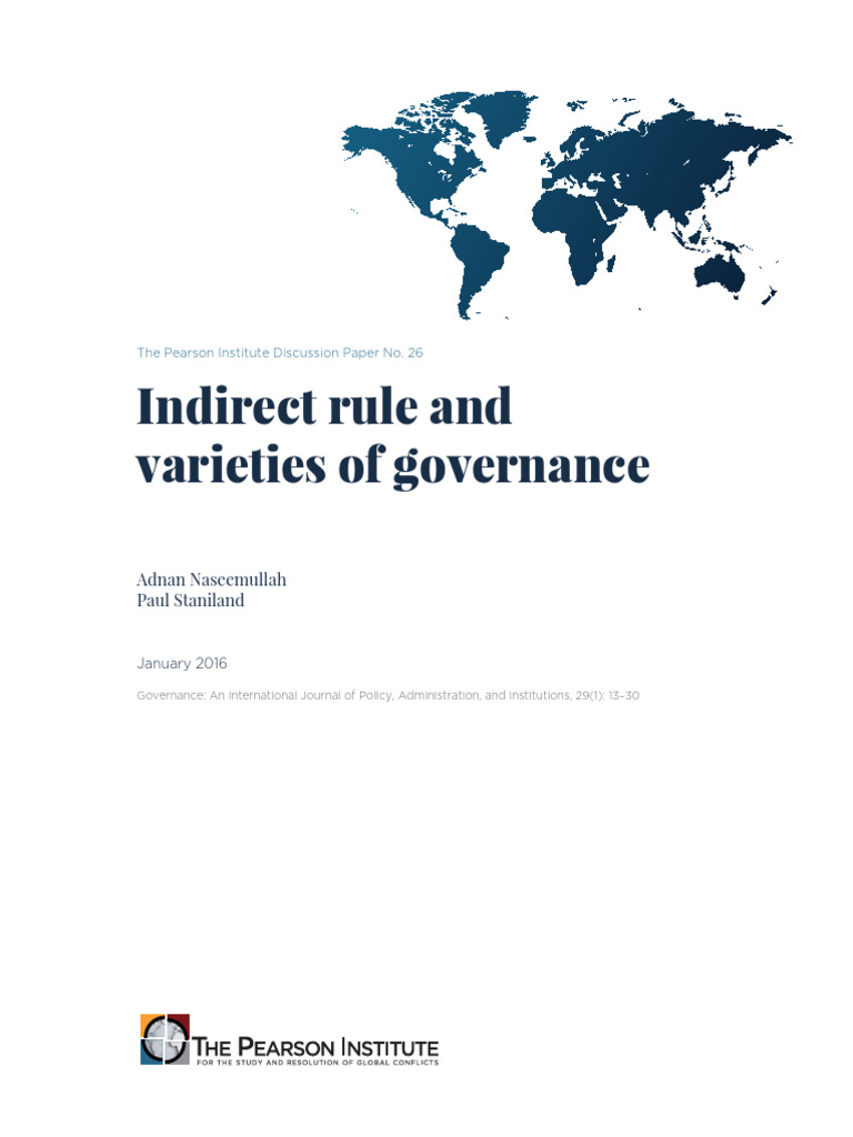 Indirect Rule: Governance Variants Explained | PDF | Governance | State ...